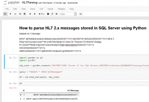 How to parse HL7 2.x messages stored in SQL Server using Python | OdeToData